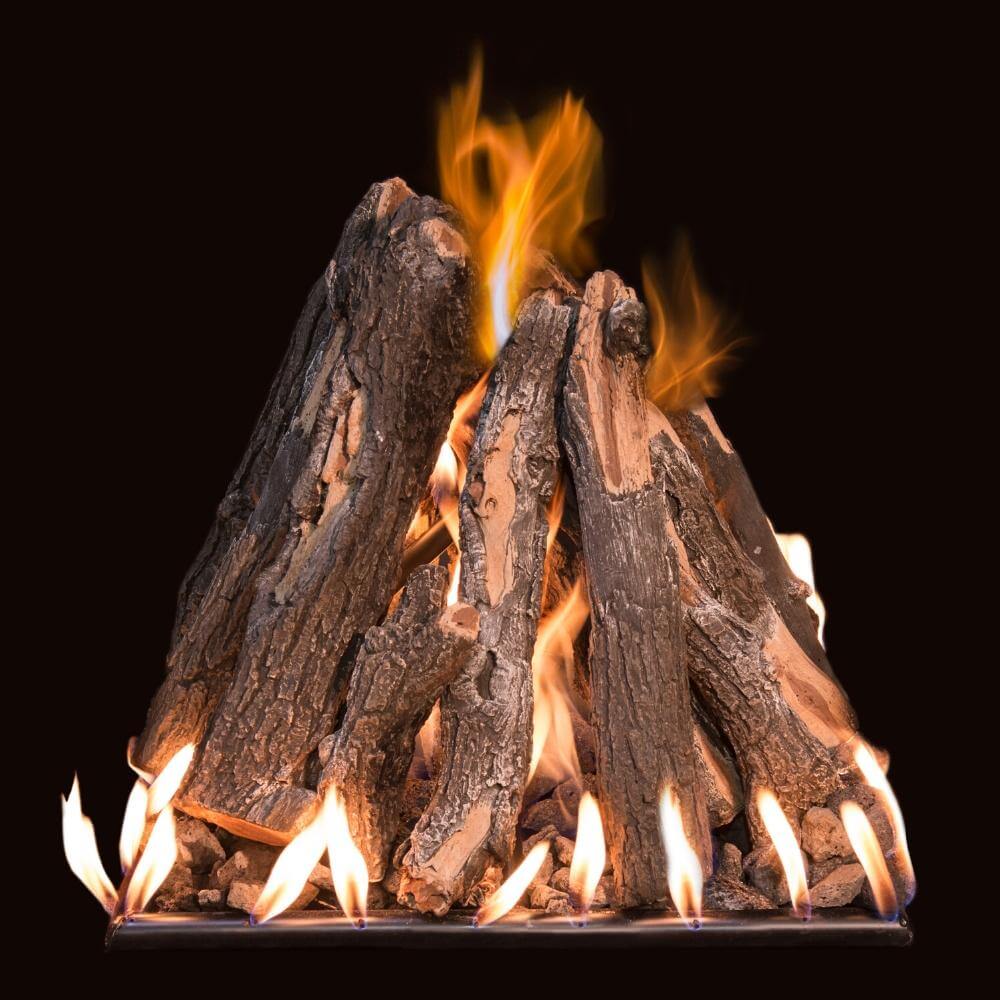 Grand Canyon Outdoor Tee-Pee Stack Gas Log Burner — Electric Fireplaces USA